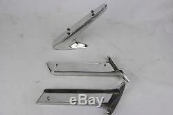 Vintage Set Of 3 Aluminum Boat Or Street Hot Rod Windshield Brackets